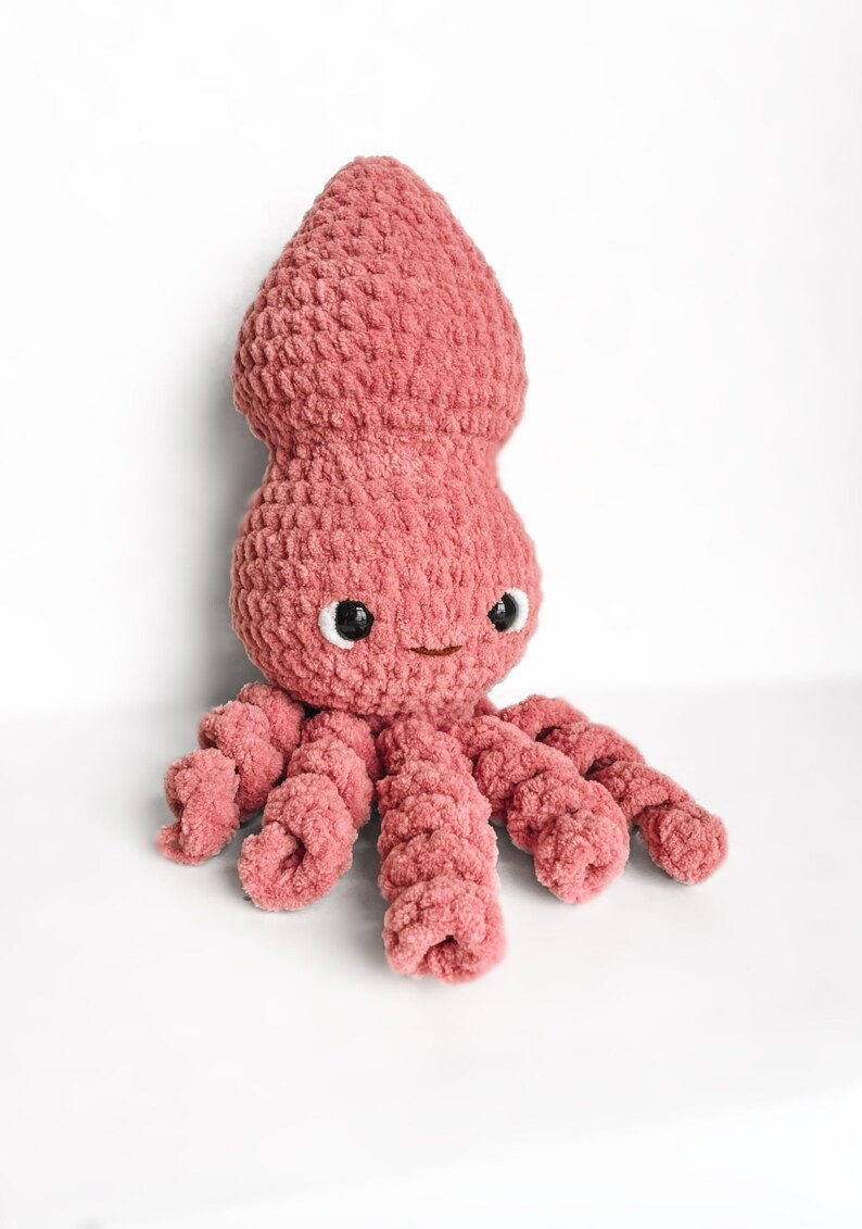 Squid Crochet Pattern Squid Amigurumi Pattern Sea Animal Crochet ...