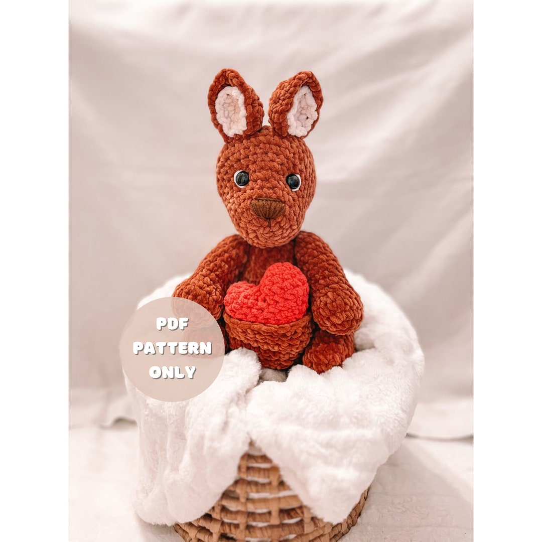 Kangaroo Crochet Pattern Kangaroo Amigurumi Pattern Valentines Day ...