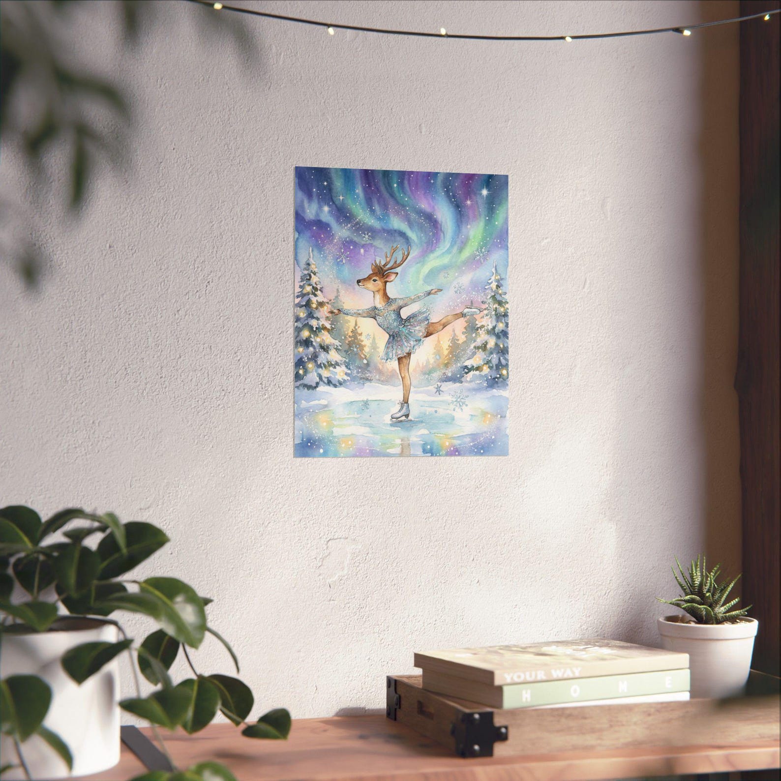 Ice Skating Reindeer Ballet Poster | Matte Vertical Poster - Etsy