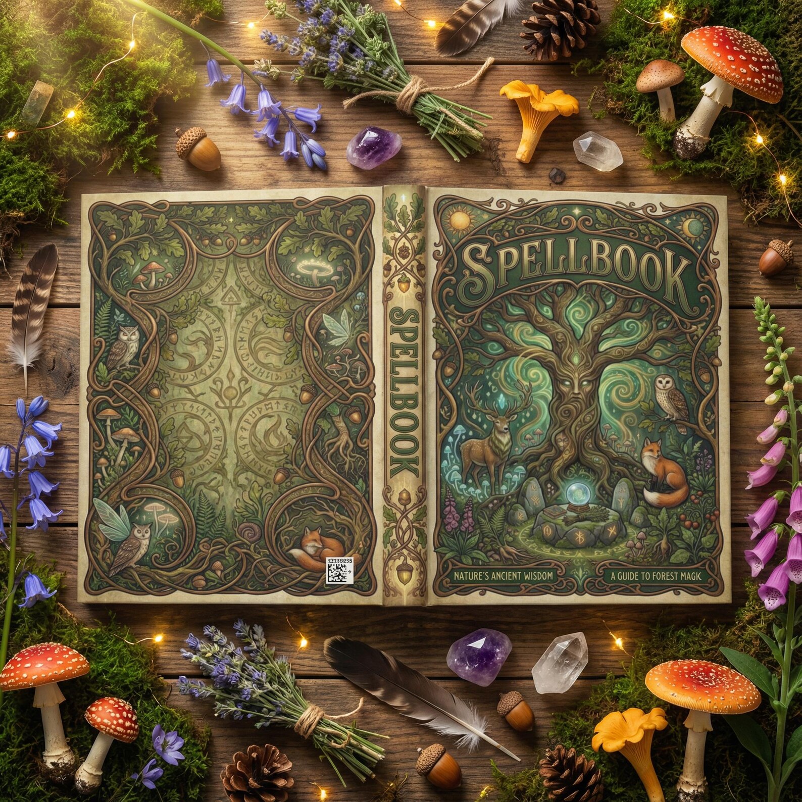 Spellbook Tree of Wisdom Hardcover Journal | Magical Forest Grimoire ...