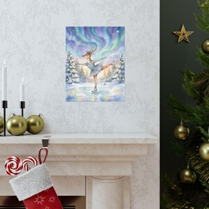 Ice Skating Reindeer Ballet Poster | Matte Vertical Poster - Etsy