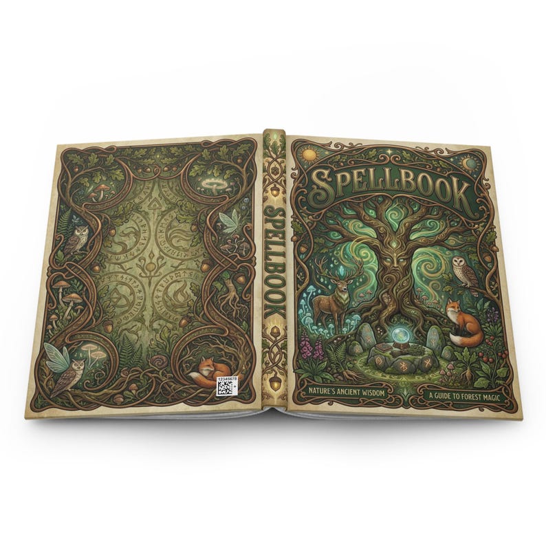 Spellbook Tree of Wisdom Hardcover Journal | Magical Forest Grimoire ...
