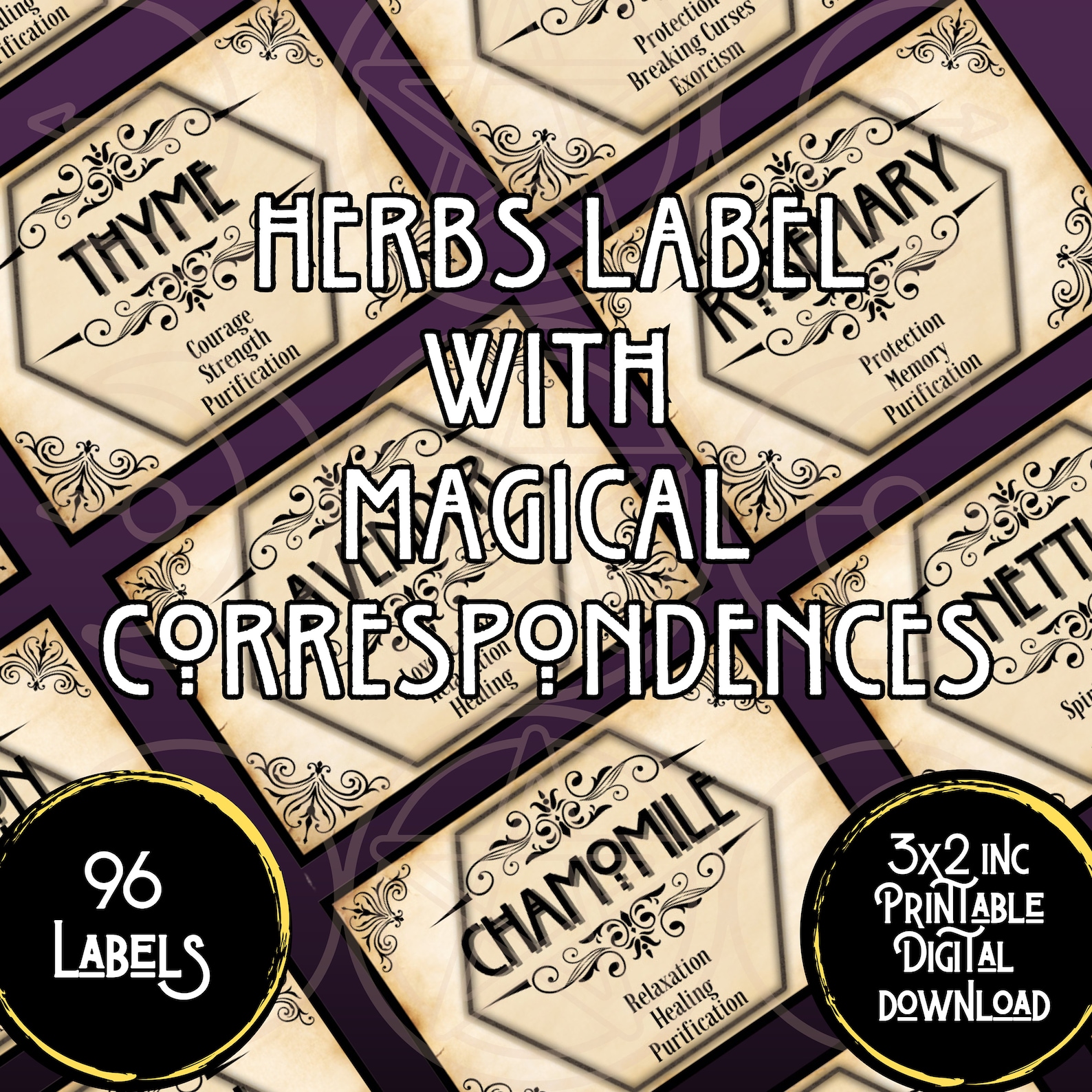 Herbalism, Spice Labels Jar, Witch Apothecary, Herb Label, Wicca Herbs ...