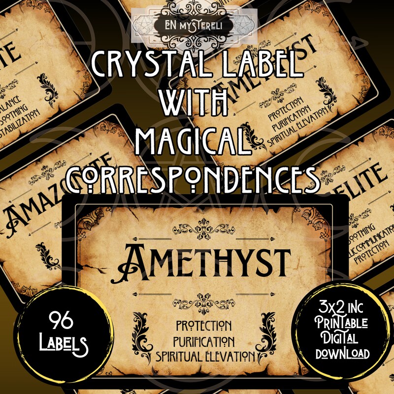 Printable Crystal Cards - Etsy