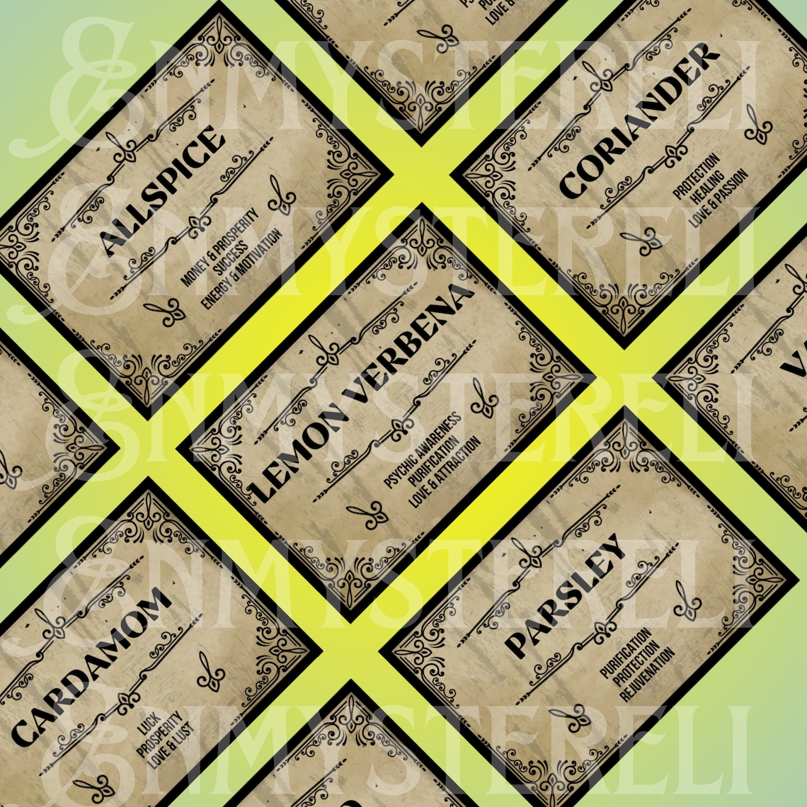 Herbalism, Spice Labels Jar, Witch Apothecary, Vintage Herb Label ...