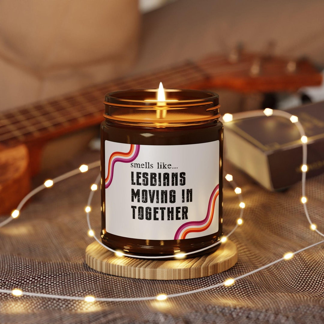 Smells Like Lesbians Moving in Together Candle, LGBTQ Funny Gift ...