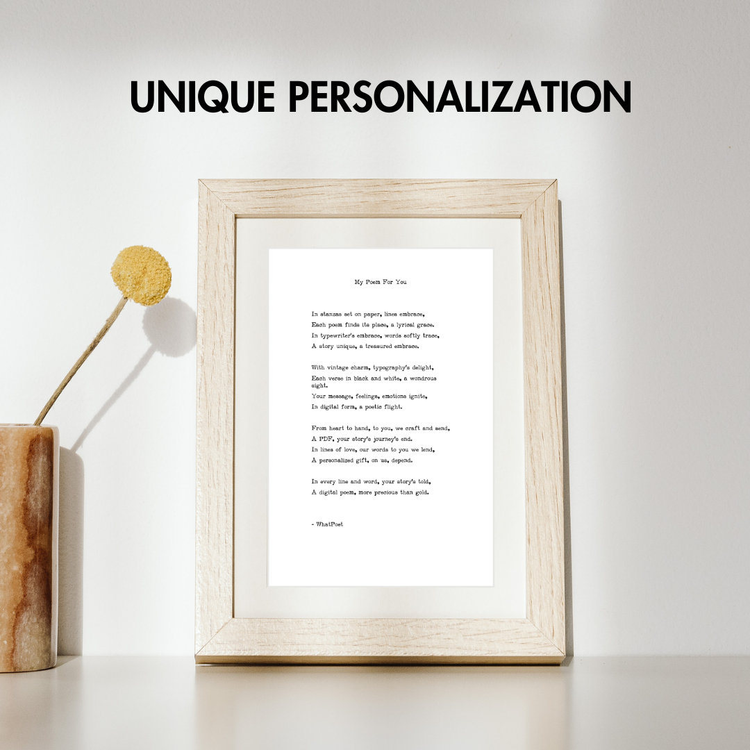 Personalized Poems Written Just for You Custom Digital Poetry Perfect ...