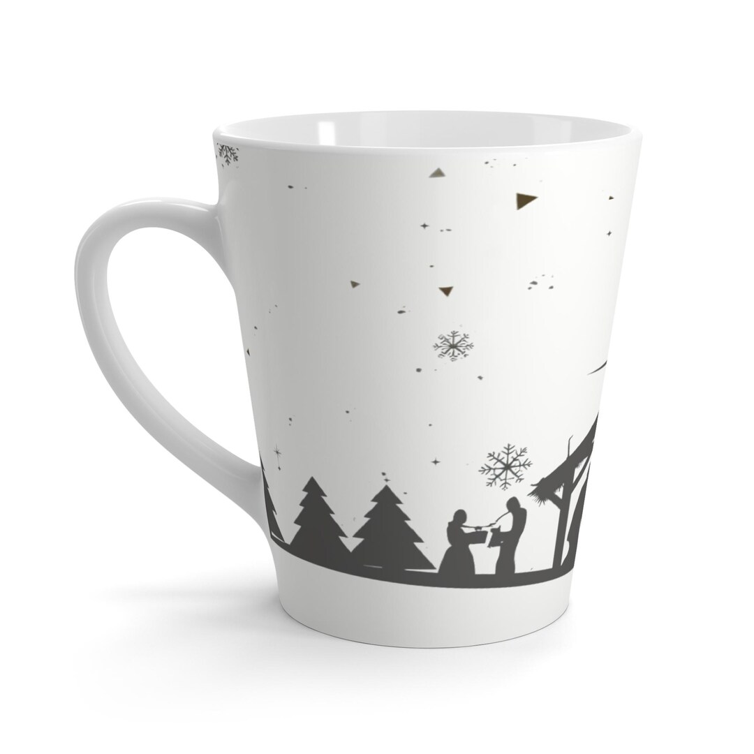 Latte Mug Noel Nativity Christmas Celebration, Holiday Coffee Cup ...