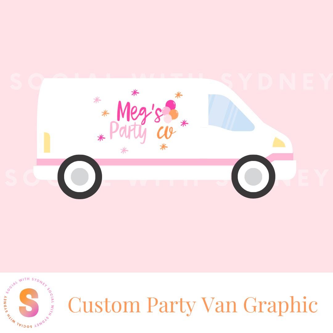 Custom Van Logo, Balloon Business Logo, Party Rental Logo Design, Party ...