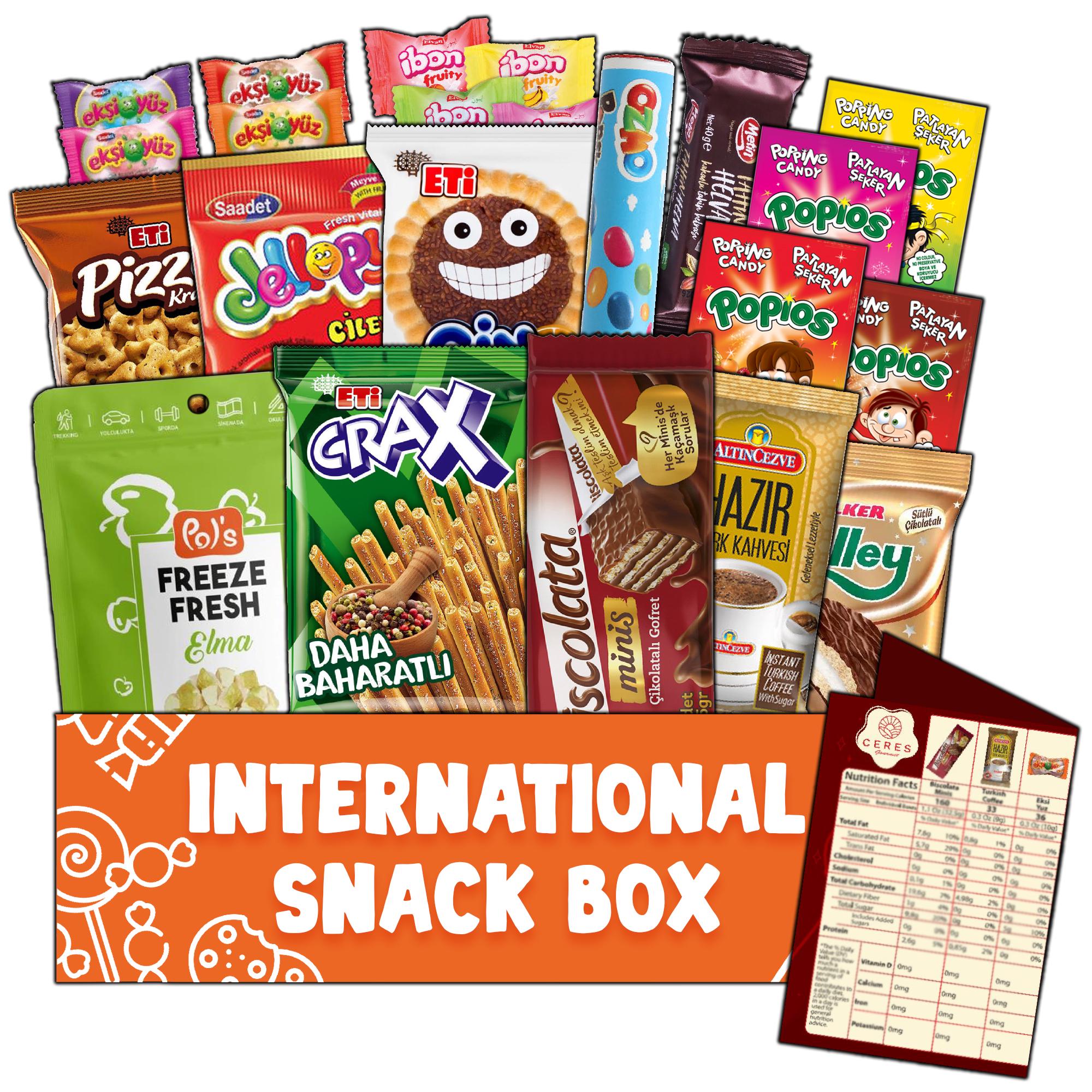 International Snack Box Variety Pack, 12 Different Snacks With 15 ...