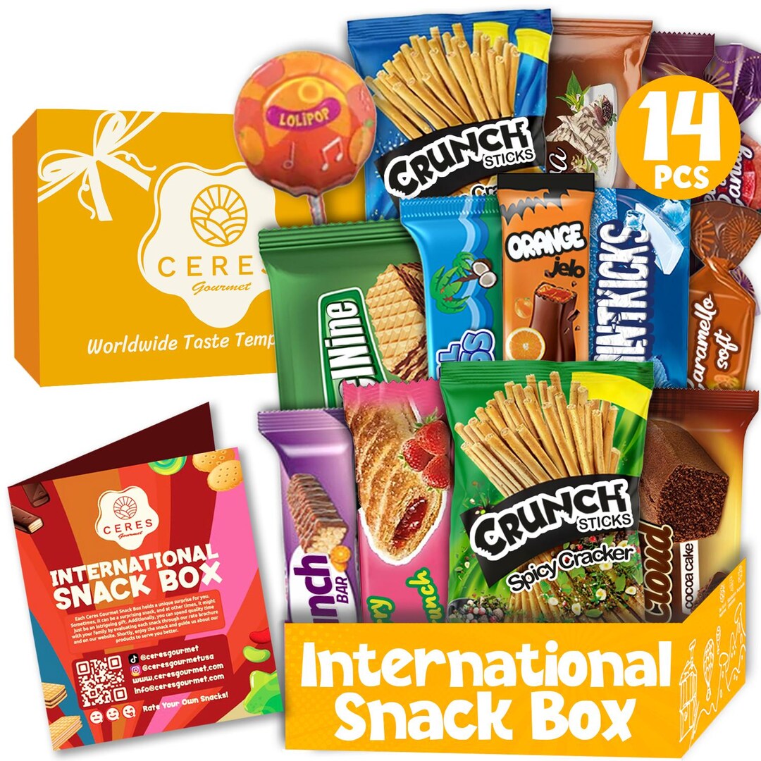International Exotic Snack Box Variety Pack, 12 Pcs Foreign Rare Snack ...