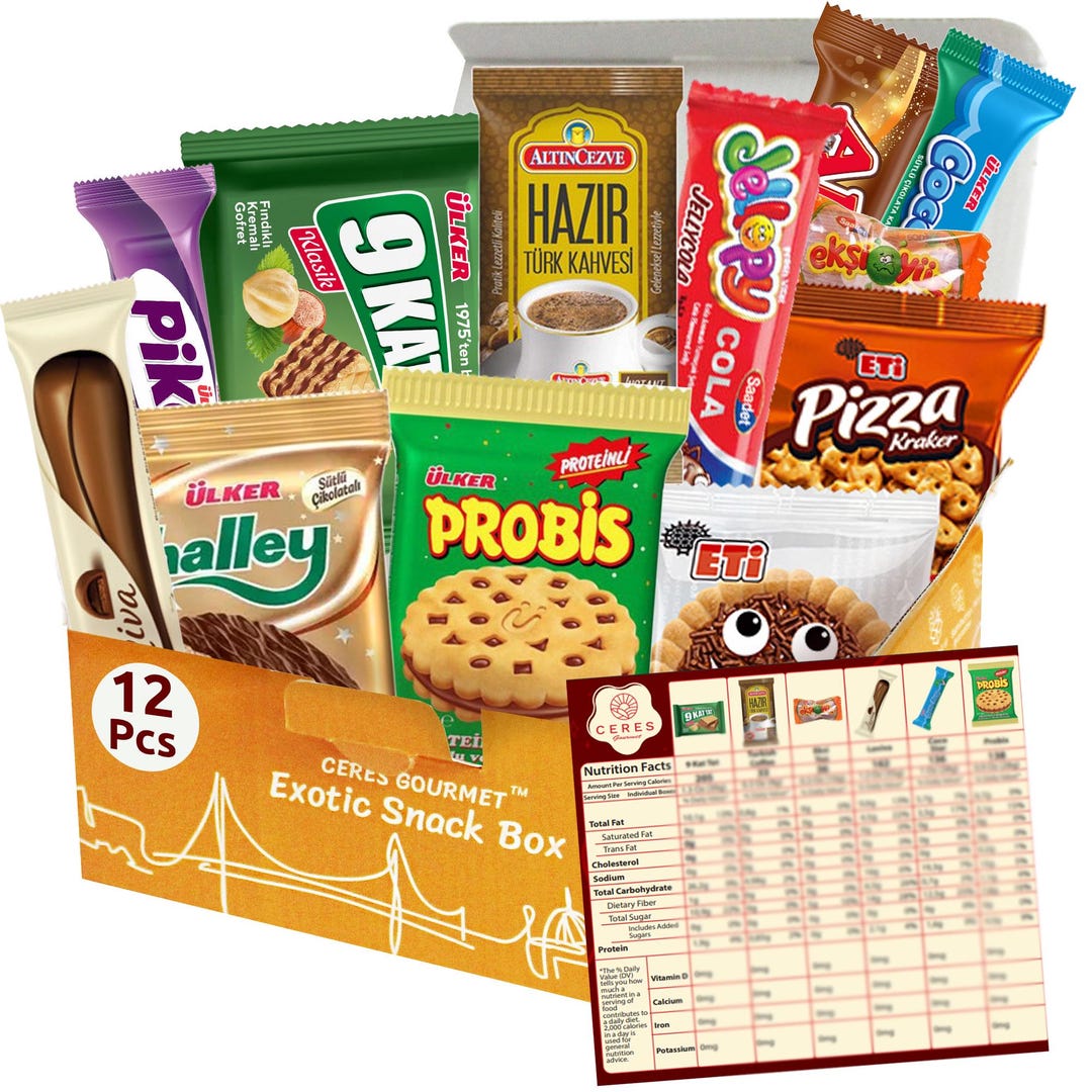 International Exotic Snack Box Variety Pack, Count Premium Foreign Rare ...