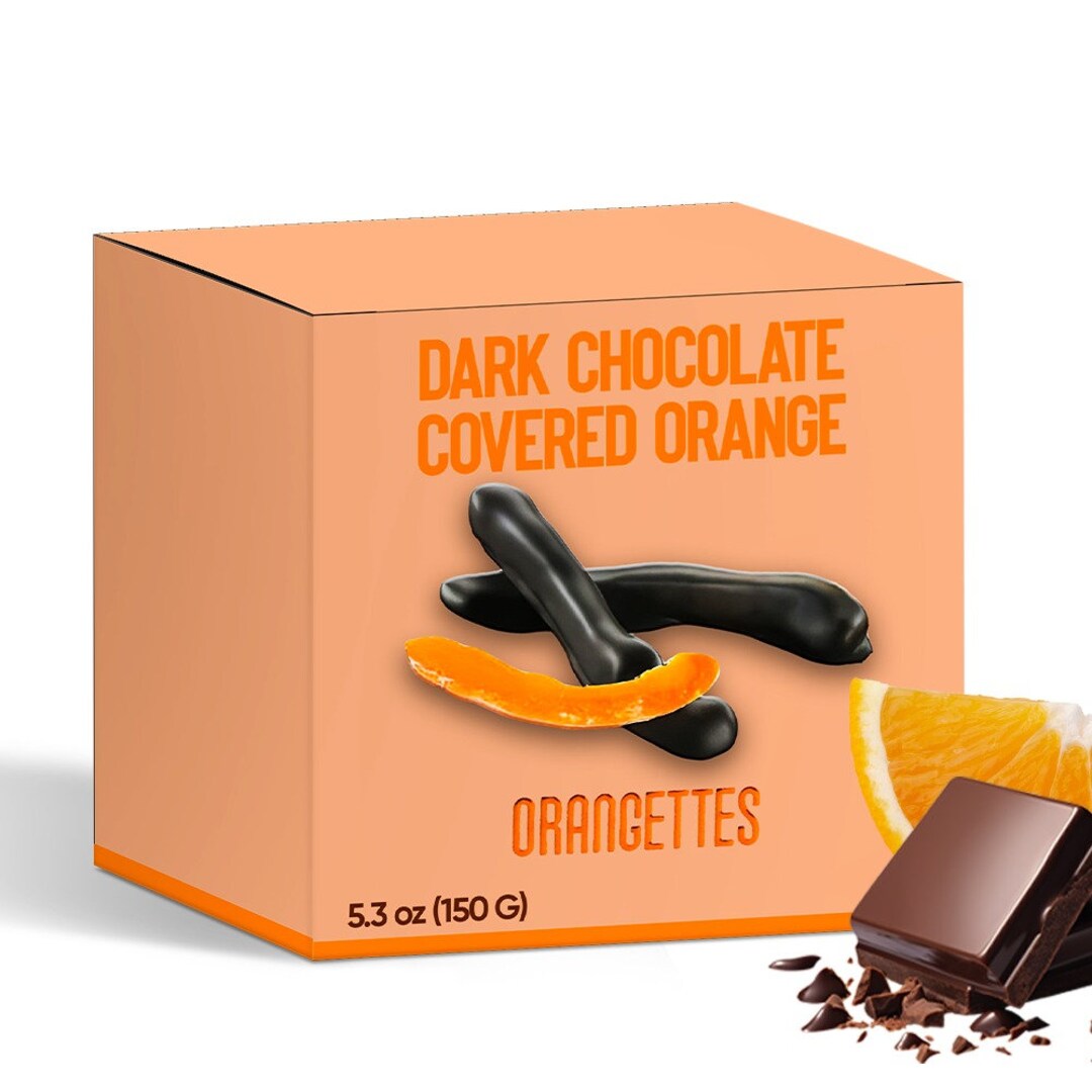 Bitter Chocolate-coated Orange Peel Sticks 5.3 Oz Candied Orange Peel ...
