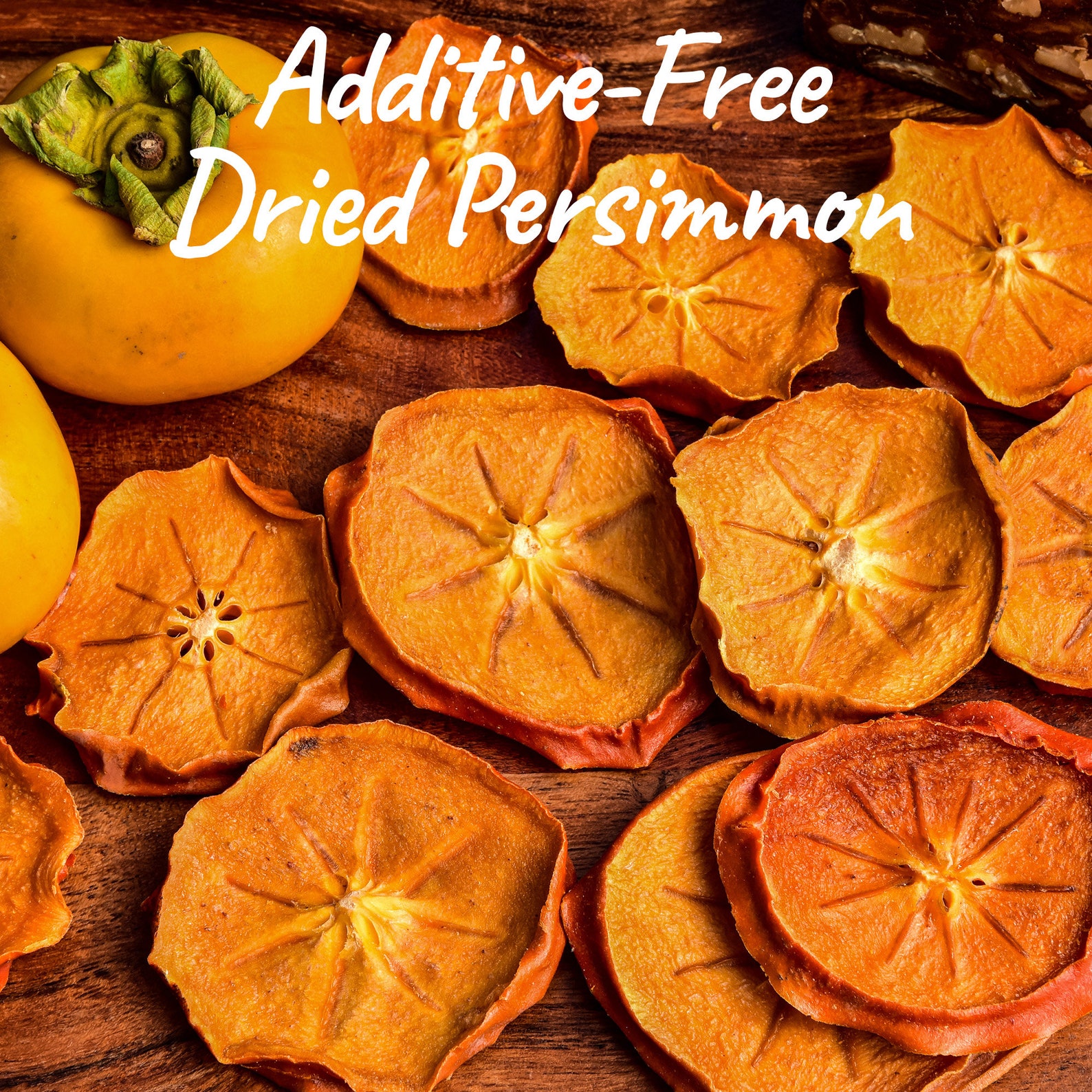 Dried Fruit Slices, Dehydrated Persimmon, Orange, Lemon Wheels for Cocktails 2 Pack 3.5 Oz ...