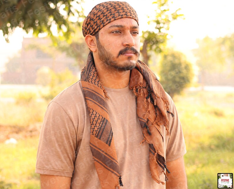 Keffiyeh Palestinians Head Scarf, Arab Style Shemagh Scarf, Unique ...