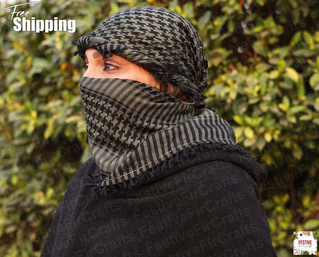 Arab Style Palestinian Keffiyeh, Unique Keffiyeh Shemagh Head Scarf ...