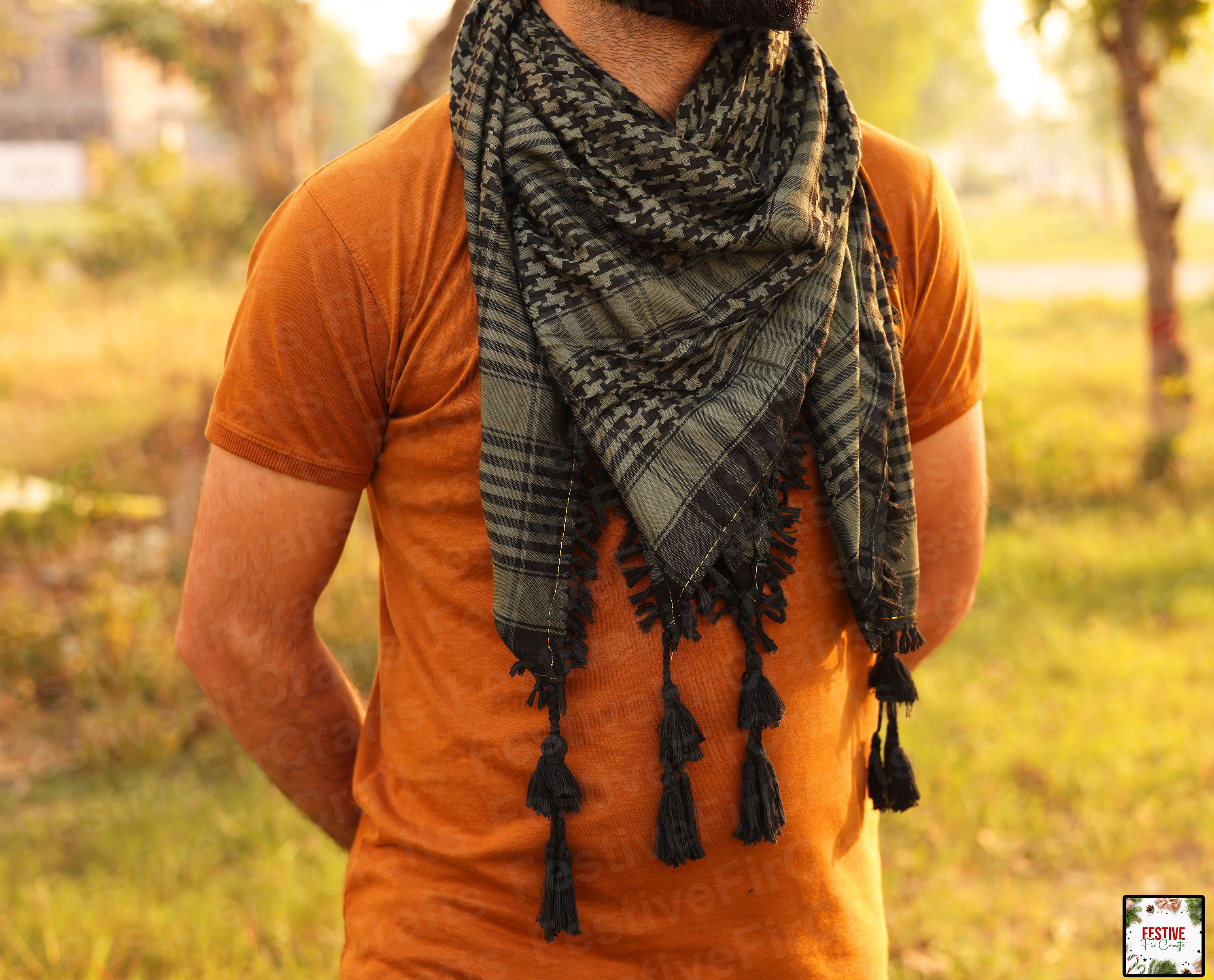 Arab Style Palestinian Keffiyeh, Unique Keffiyeh Shemagh Head Scarf ...