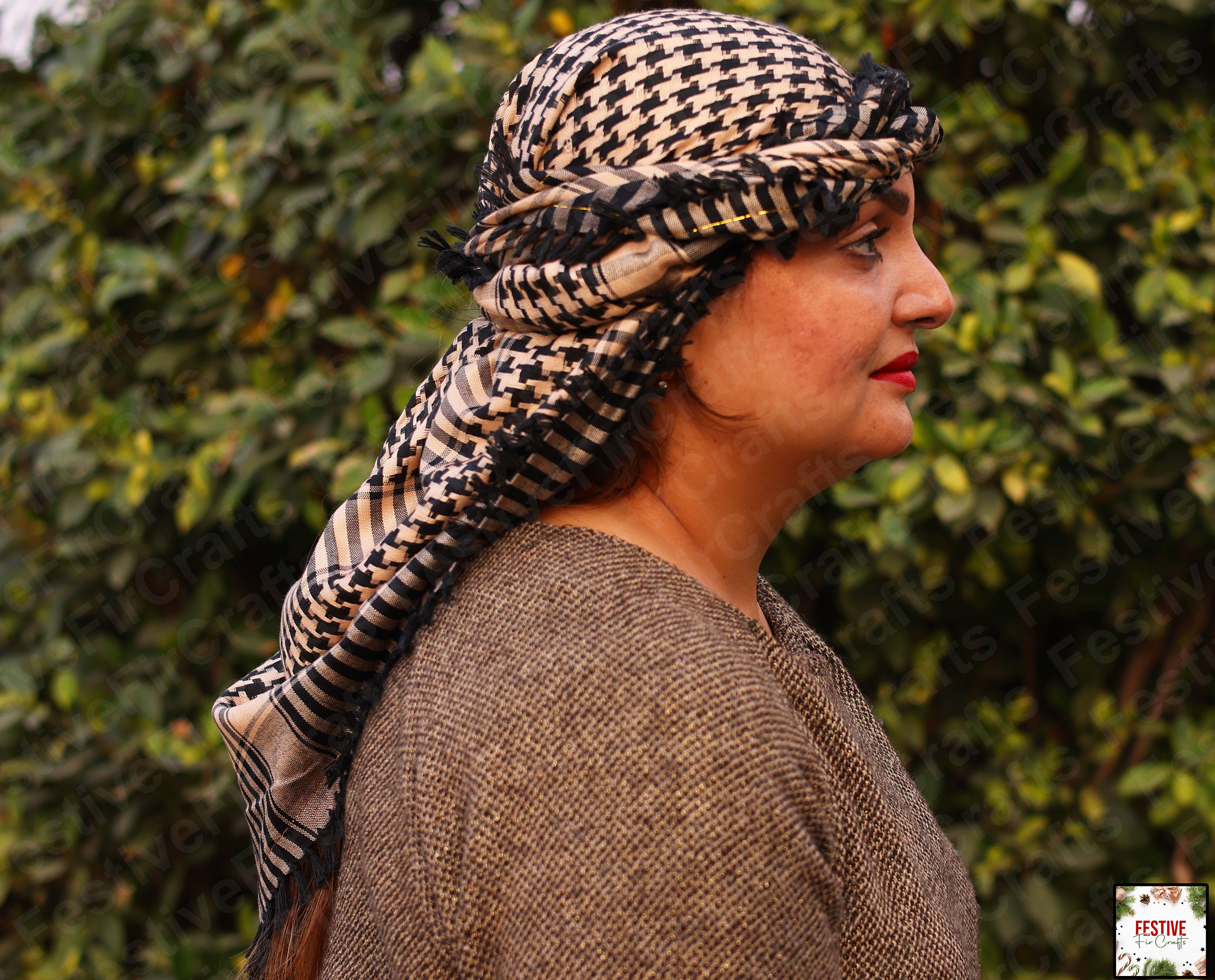 Keffiyeh Palestine Cotton Scarf, Arab Style Shemagh Scarf, Unique ...