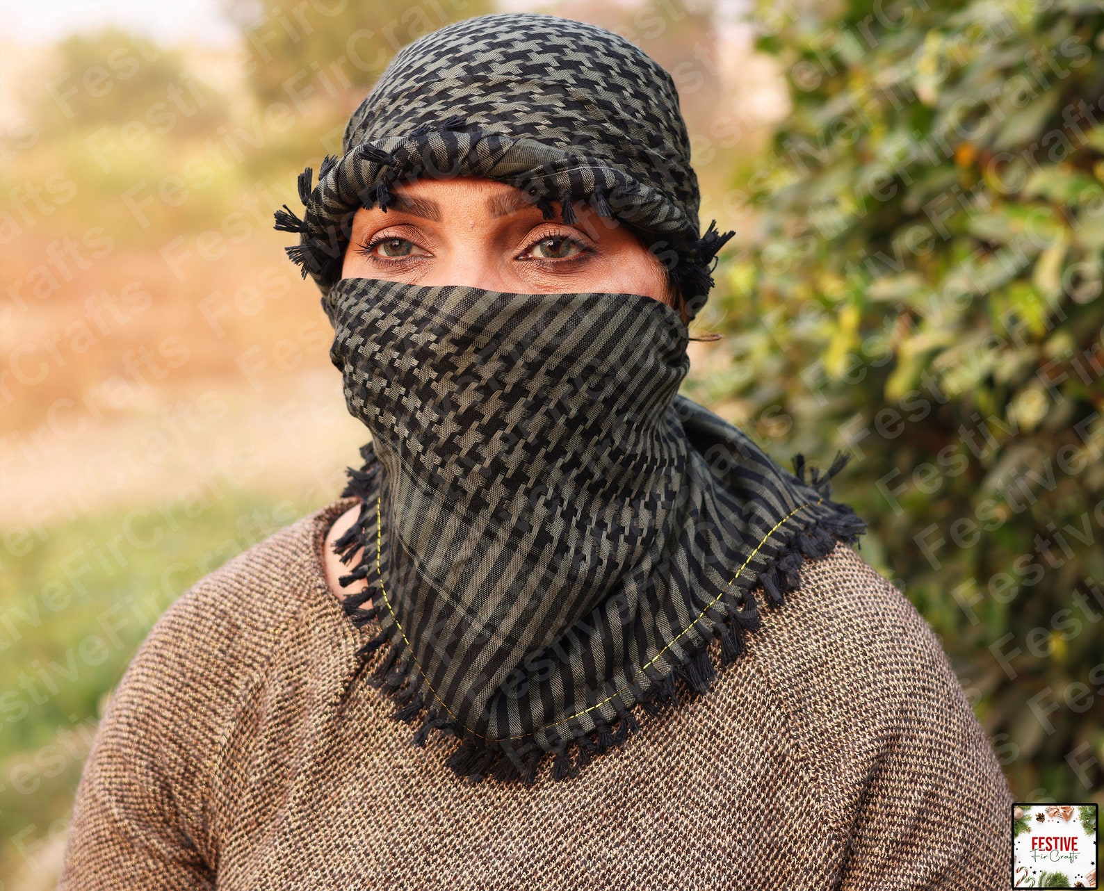 Keffiyeh Palestine Cotton Scarf, Arab Style Shemagh Scarf, Unique ...