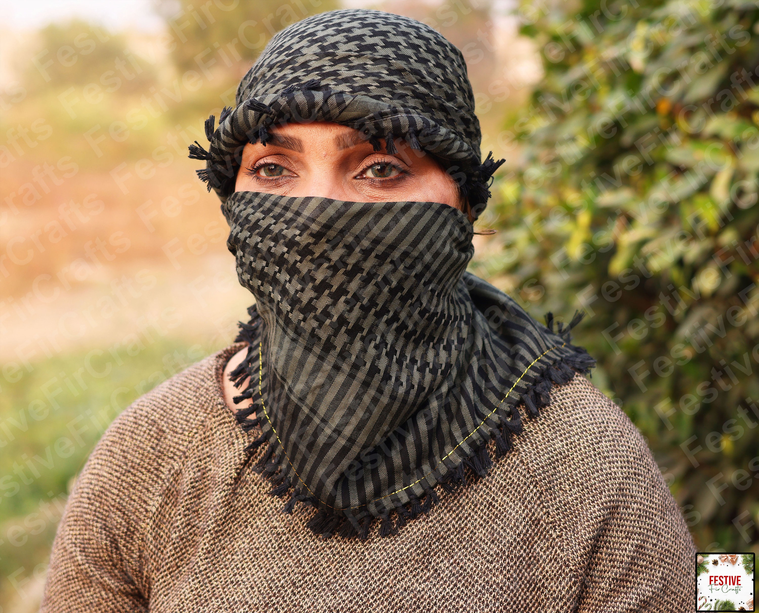 Keffiyeh Palestine Cotton Scarf, Arab Style Shemagh Scarf, Unique ...