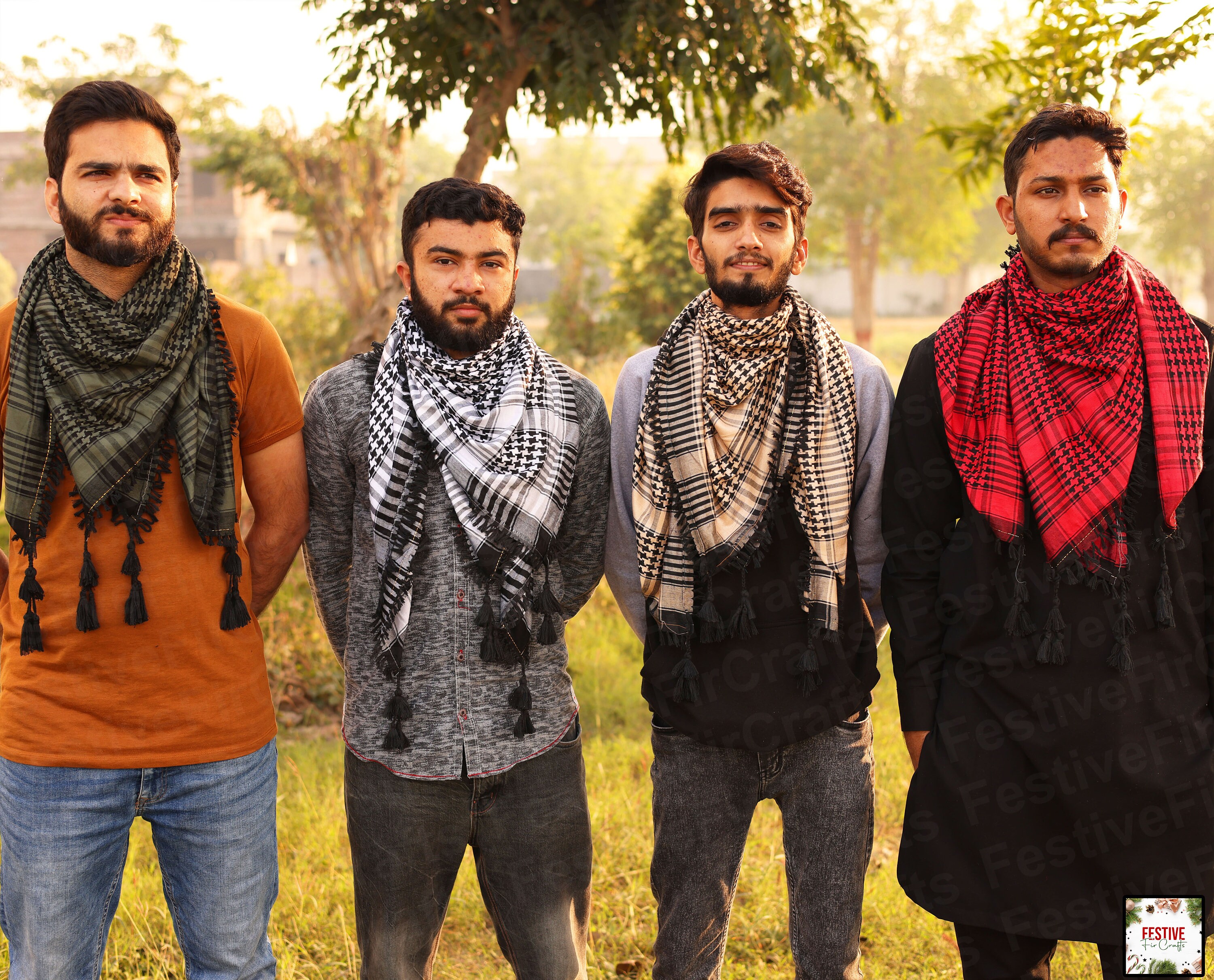 Keffiyeh Palestine Shemagh Scarf, Arab Style Traditional Cotton Scarf ...