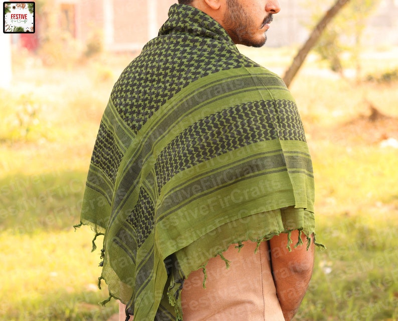 Arab Style Keffiyeh Scarf, Unique Palestinian Shemagh Scarf, Vintage ...