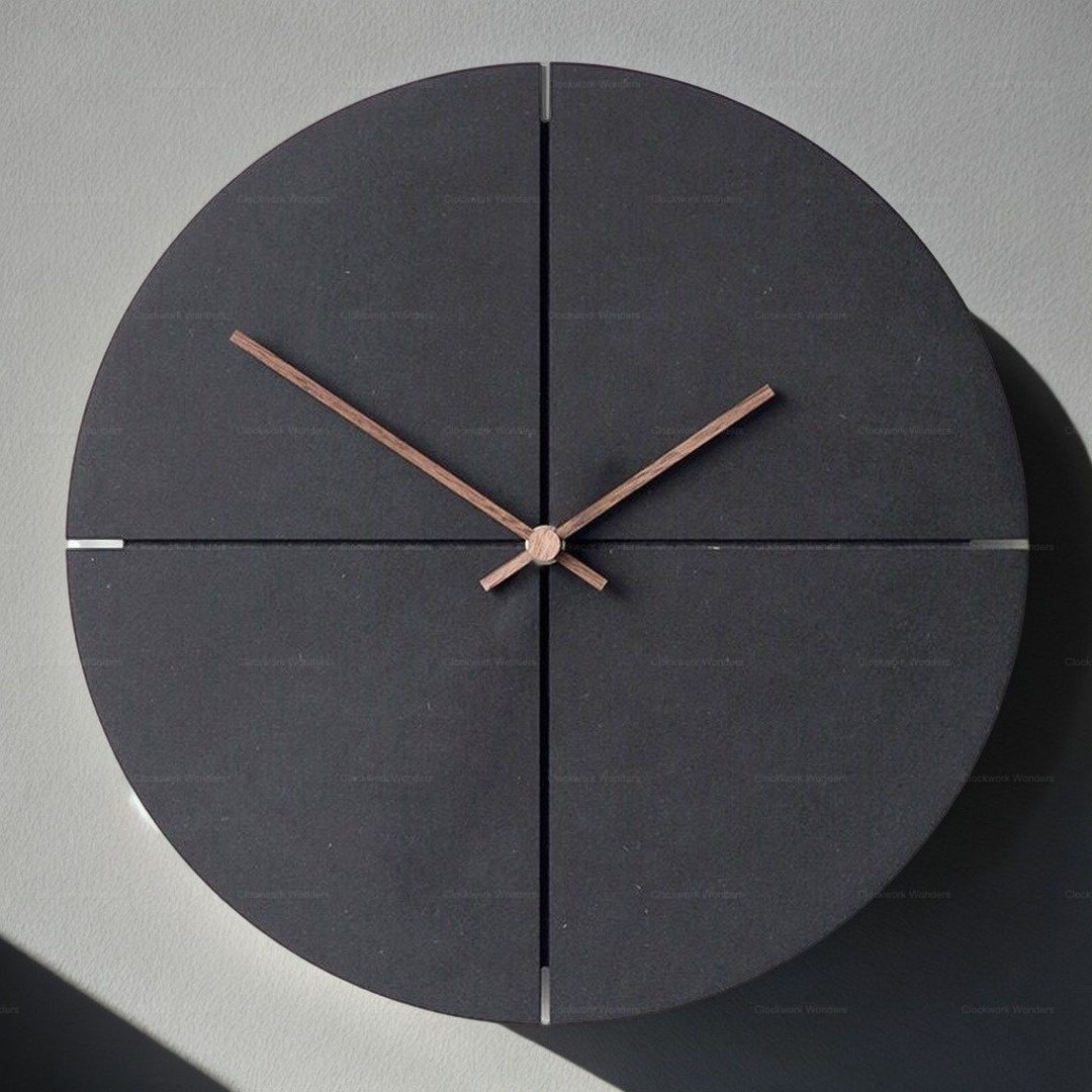 Minimalist Wall Clock Wooden Wall Clocks for Living Room - Etsy