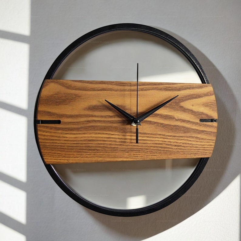 Minimalist Wall Clock Wooden Wall Clocks for Living Room - Etsy