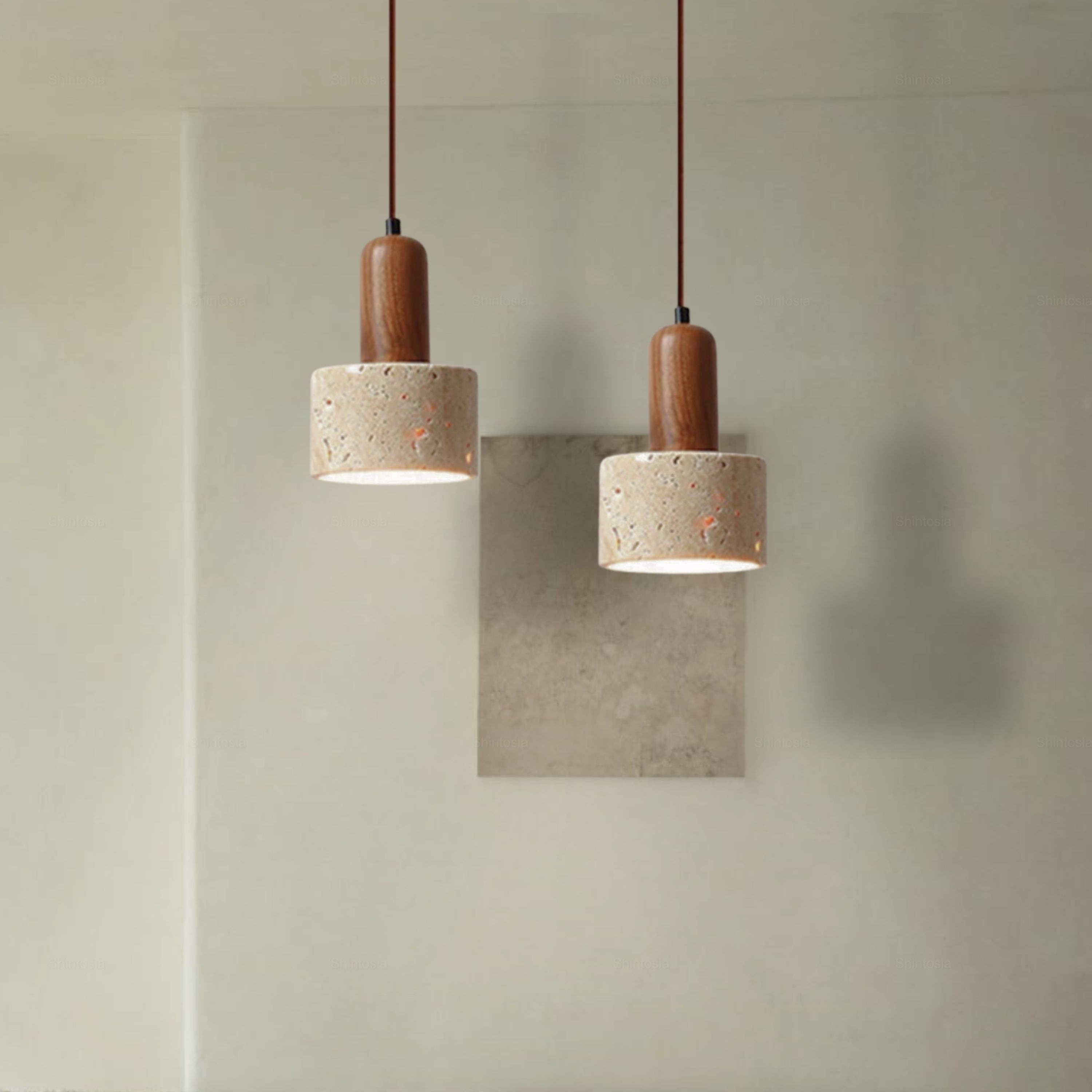 Natural Stone Pendant Light Chandelier Droplight Handmade Pendant Light ...
