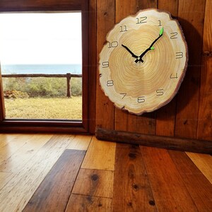 Tree Trunk Wall Clock Wood Log Clock Branch Hour Hand Unique - Etsy ...