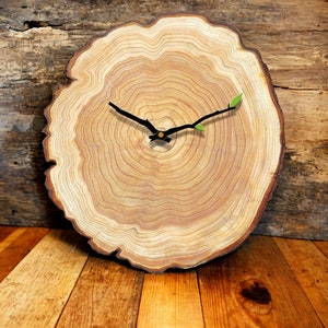 Tree Trunk Wall Clock Wood Log Clock Branch Hour Hand Unique - Etsy ...