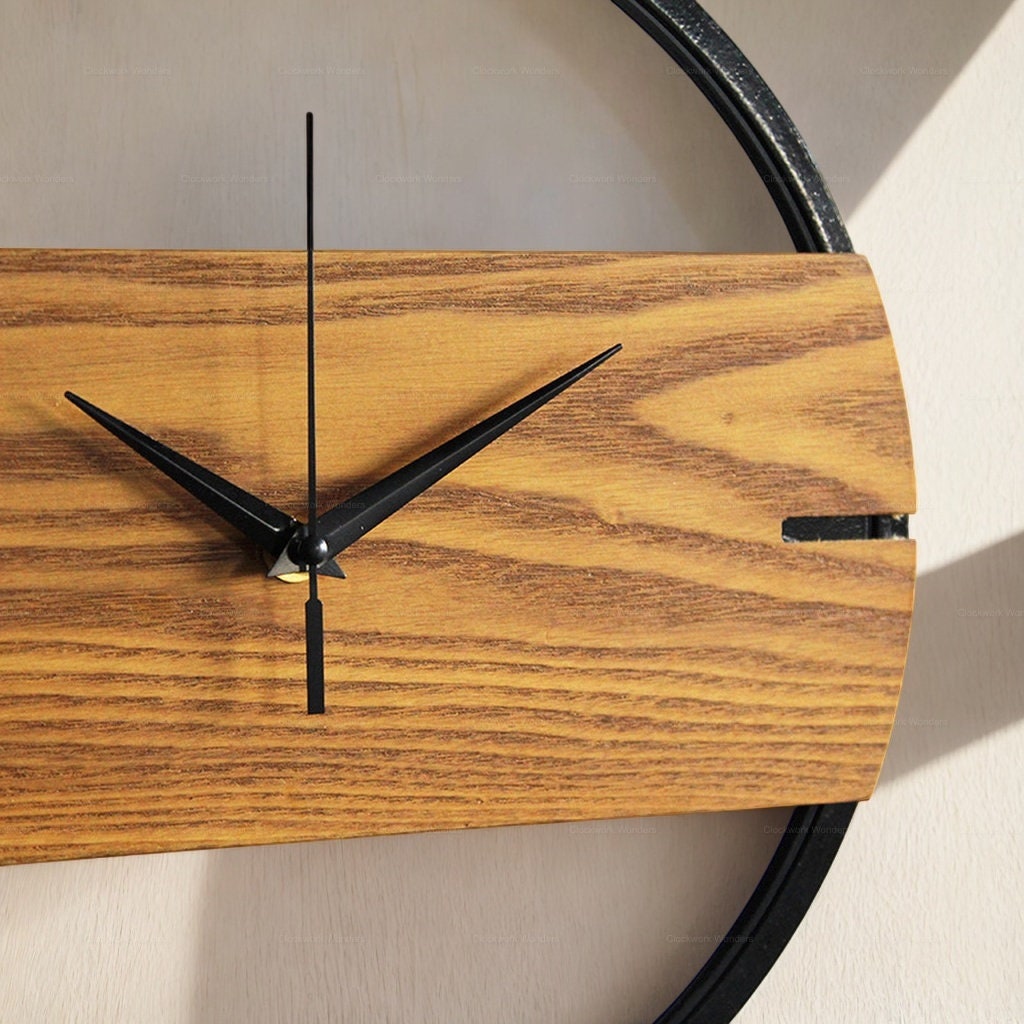 Minimalist Wall Clock Wooden Wall Clocks for Living Room - Etsy