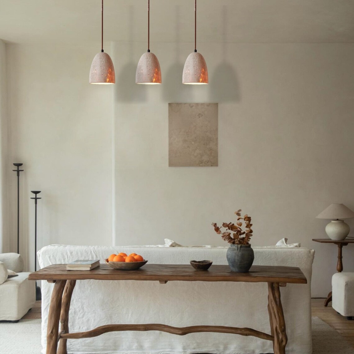 Natural Stone Pendant Light Chandelier Handmade Pendant Light Home ...