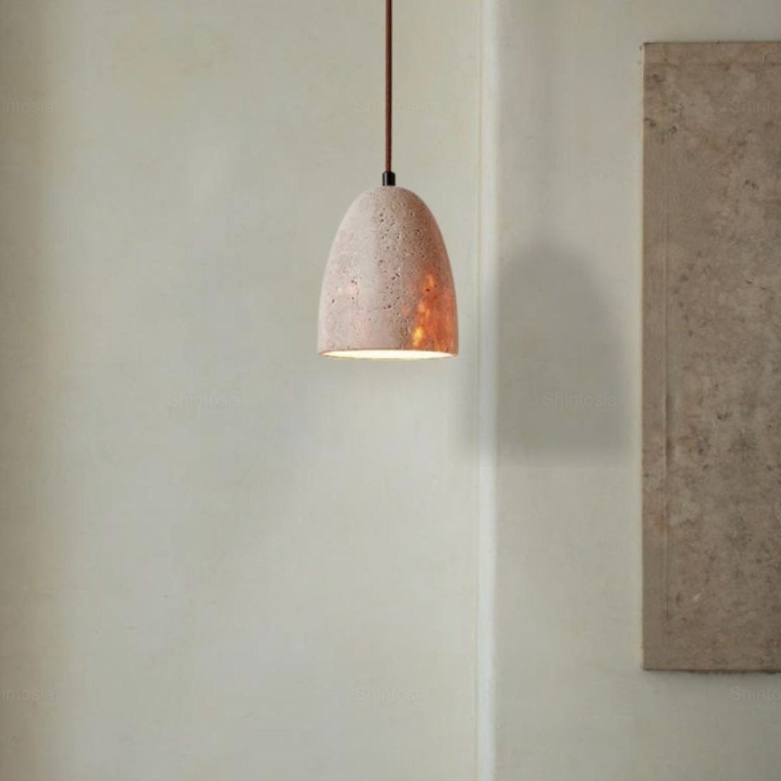 Natural Stone Pendant Light Chandelier Handmade Pendant Light Home ...