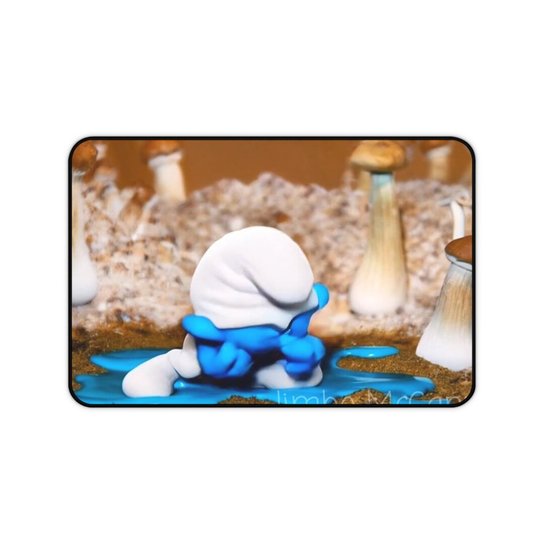 Shroomin Smurf Desk Mat - Etsy