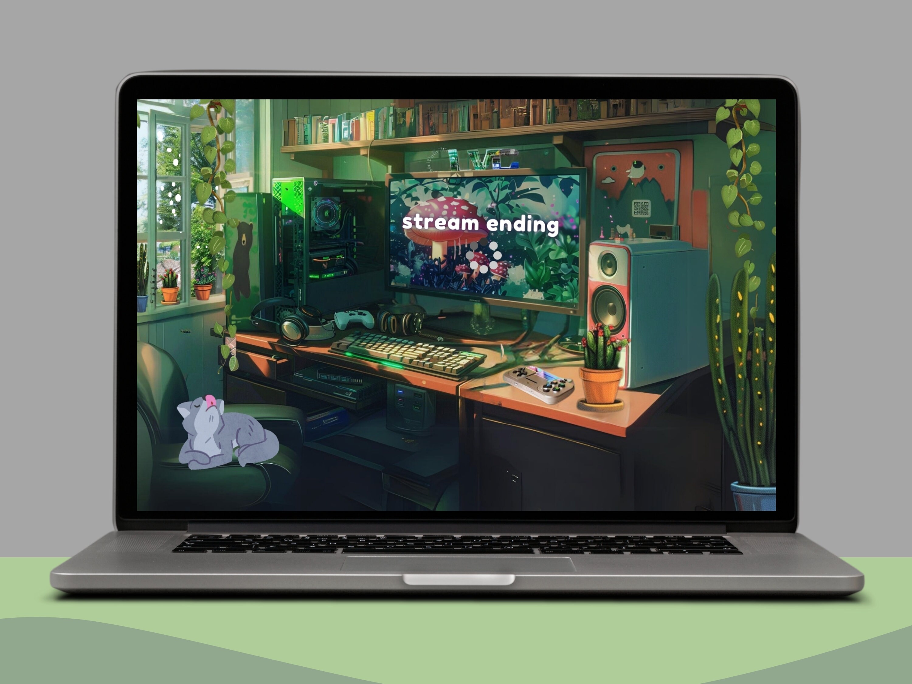 Animated Mushroom Stream Screen Gaming Twitch Scene, Stream Starting ...