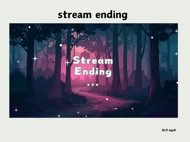Twitch Stream Banner Pink and Purple Forest Twitch Banner Purple Sky ...