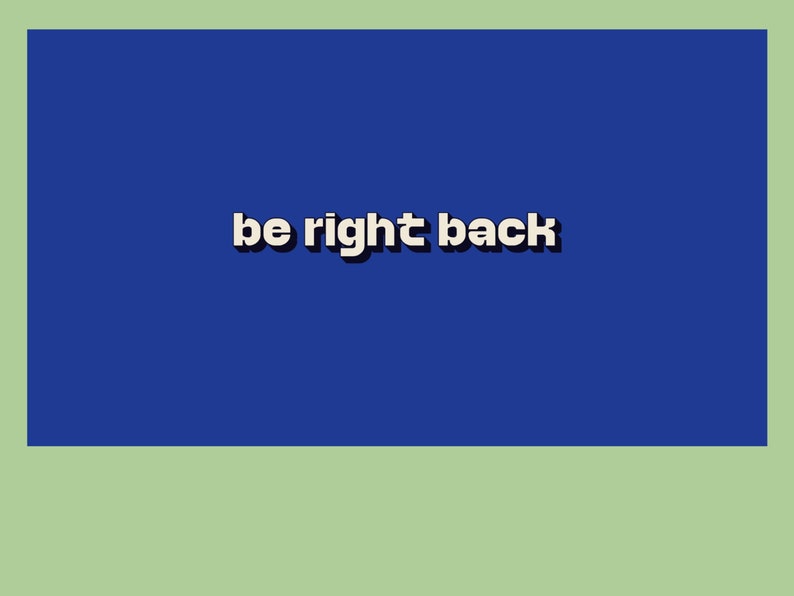 Twitch Stream Text Starting Soon Be Right Back Screen Animated Brb ...