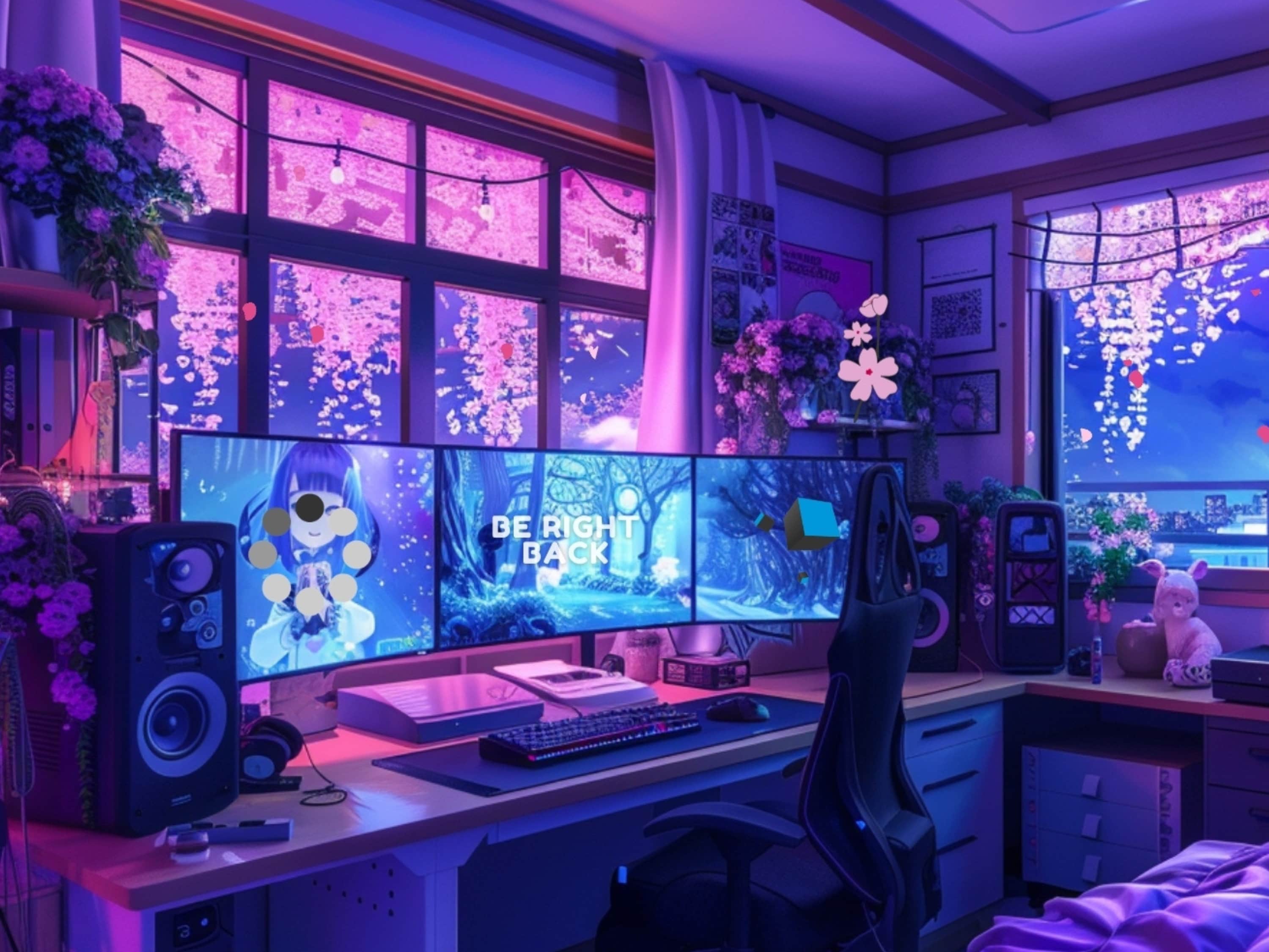 Animated Cozy Room Stream Screen Gaming Twitch Scene, Stream Starting ...