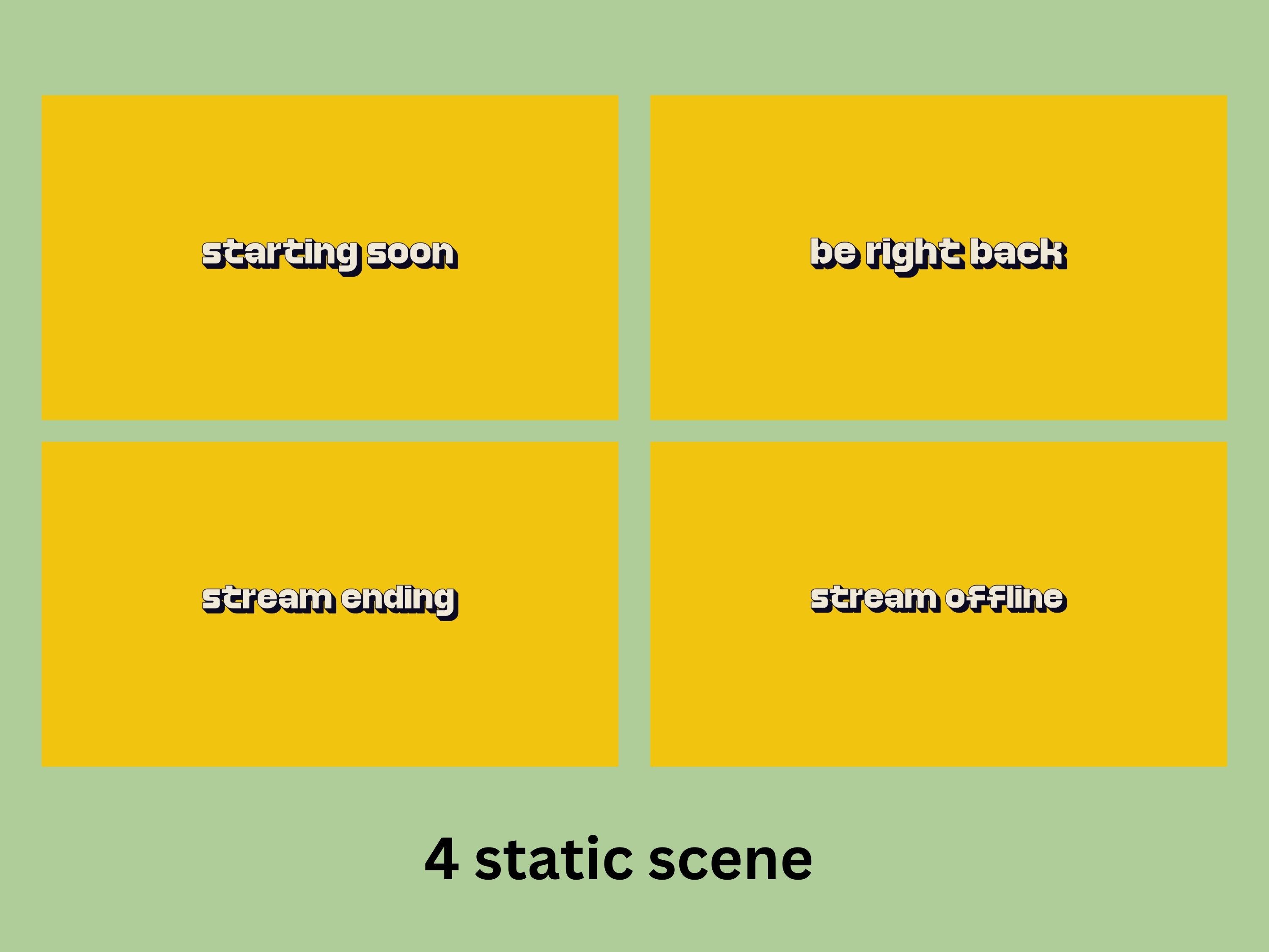 Twitch Animated Stream Overlay Golden Yellow Collection, Stream ...