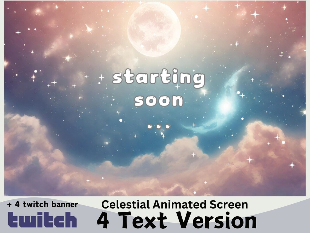 Twitch Stream Animated Screen Pack Starting Soon, Be Right Back, Ending ...