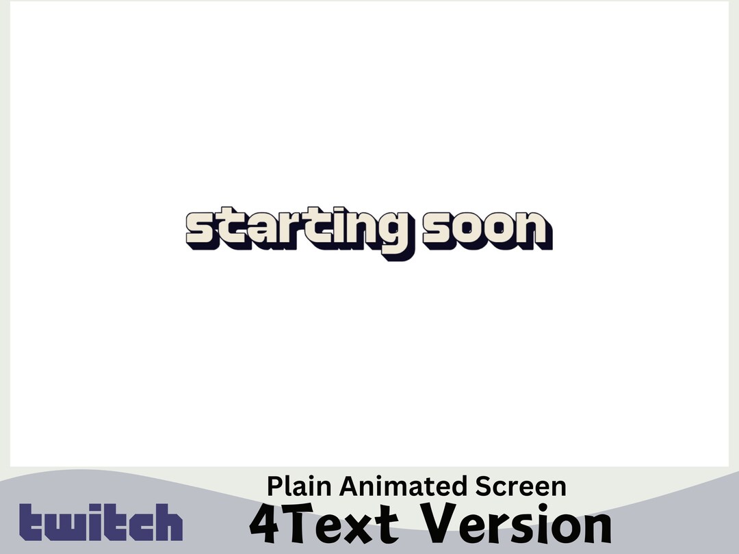 Starting Soon Twitch Stream Animated Text Brb Screen Scene Stream ...