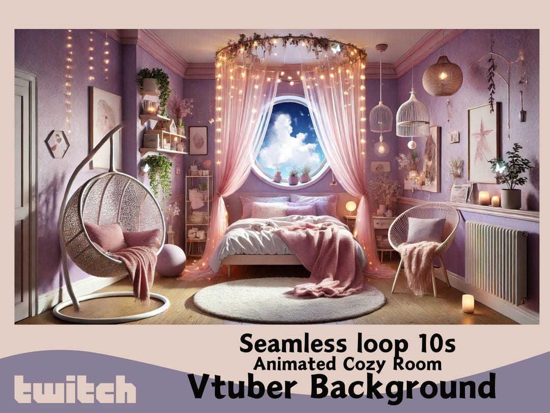 Vtuber Background Cute Animated Vtuber Background Asset Animated Stream ...