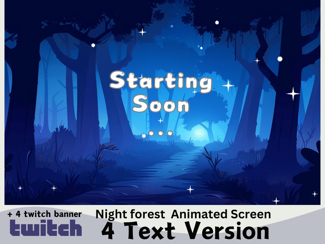 Forest Themed Animated Stream Overlay for Twitch, Starting Soon, BRB ...