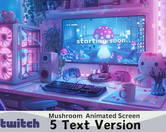 Animated Cute Cozy Stream Screen Gaming Twitch Scene, Stream Starting ...