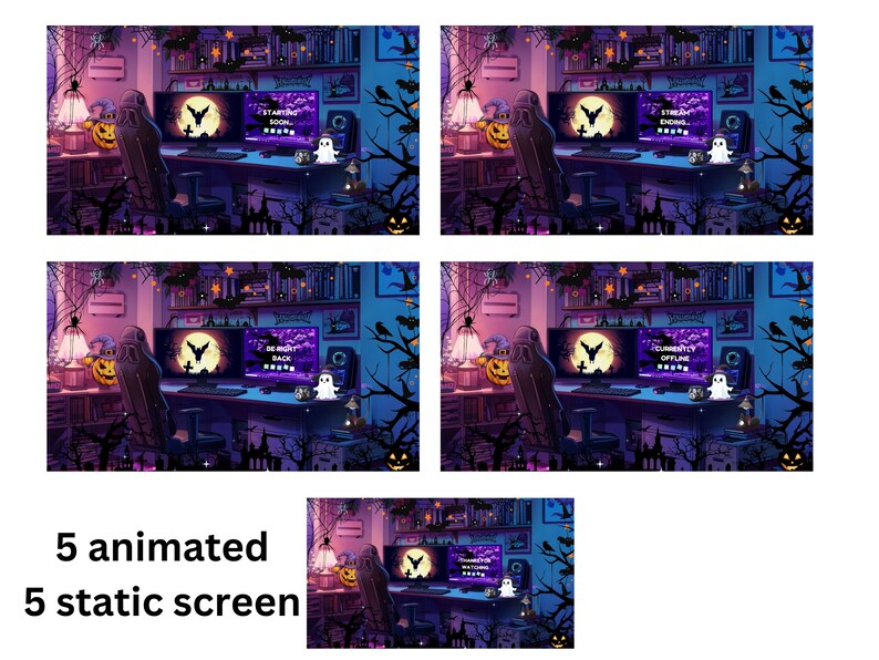 Animated Spooky Twitch Screen: Horror Halloween Theme (MP4 Video) - Etsy