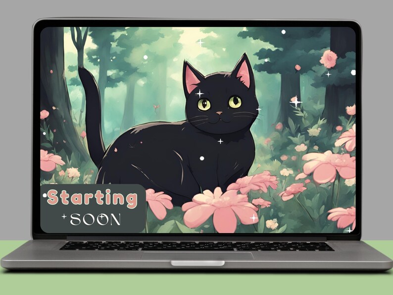 4 Animated Lofi Twitch Screens Overlay Cat Animated Starting Soon ...