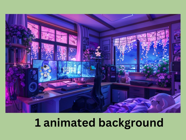 Animated Cozy Room Stream Screen Gaming Twitch Scene, Stream Starting ...