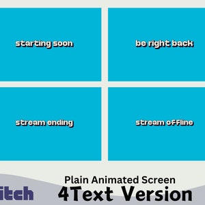 Streamer Minimalist Aqua Blues Animated Screen Collection, Twitch ...
