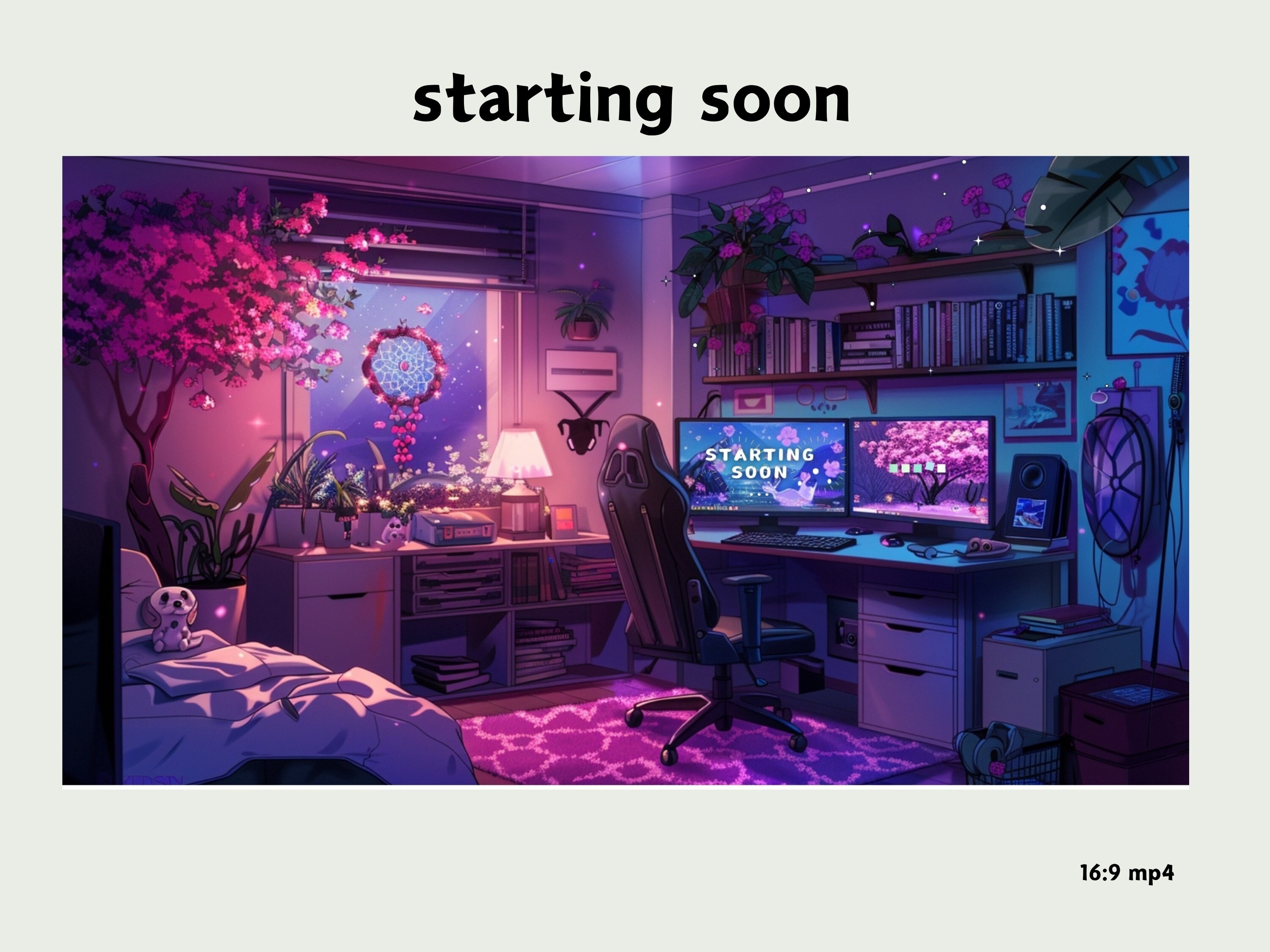 Animated Cozy Room Twitch Screen: Gaming Stream Overlay (digital ...